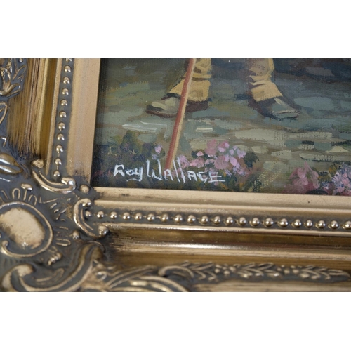 A stunning gilt framed oil painting 'On the Grouse Moor' signed Roy ...