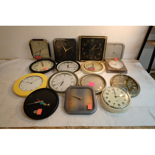 A large lot of vintage wall clocks.