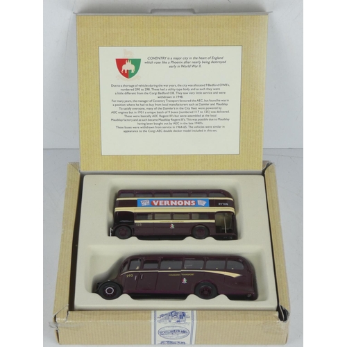 A boxed Corgi limited edition 97061 'The Buses of Coventry' buses.