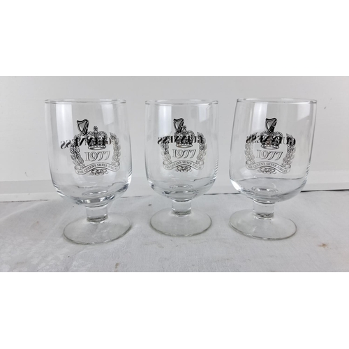 Set of three Guinness commemorative glasses celebrating The Queen's ...