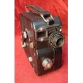A vintage Pathescope 'H' movie camera.
