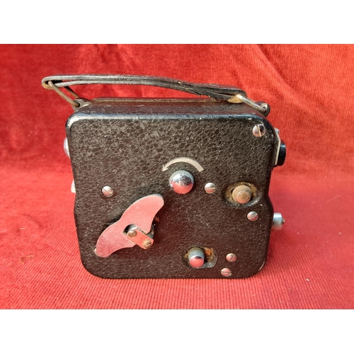 A vintage Pathescope 'H' movie camera.