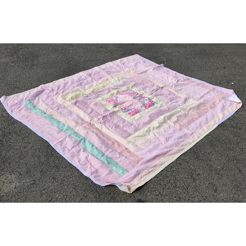 A stunning antique Irish Patchwork blanket.