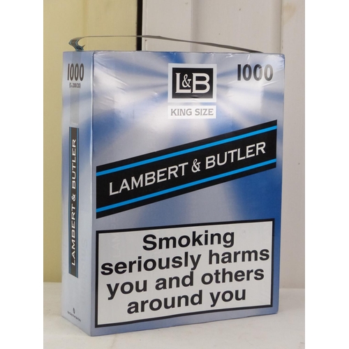 An unopened carton of Lambert & Butler King Size cigarettes (1000 ...
