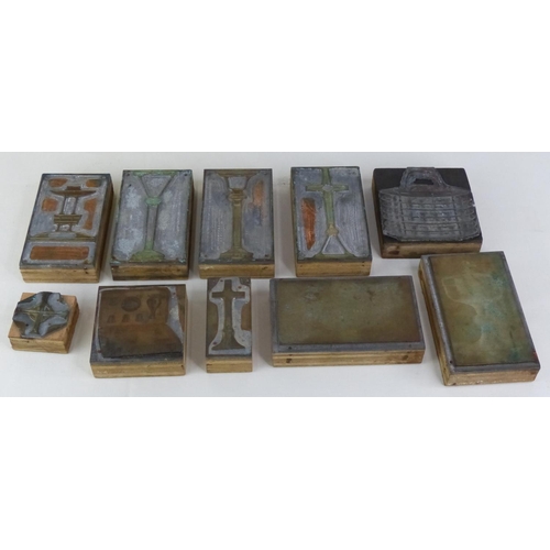 A lot of vintage printing blocks.