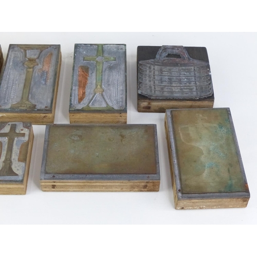 A lot of vintage printing blocks.