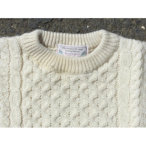 A Scottish 'Highland Home Industries' arran jumper.