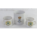 Three vintage Goss Crested ware.