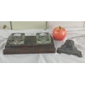 2 antique ink stands.