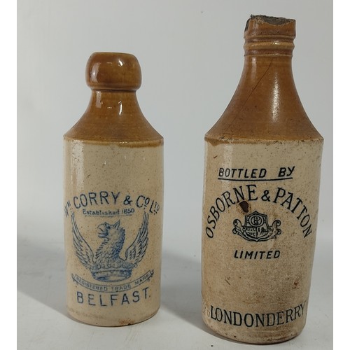 2 antique stoneware beer bottles, to include 'Wm Corry & Co Ltd ...