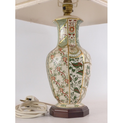 A stunning Mason's Ironstone 'Applilique' table lamp and shade.
