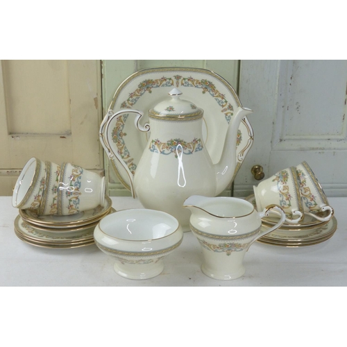 A stunning Anysley bone china Henley tea set, including cake plate.