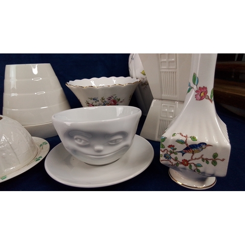 Collection of ceramics by Donegal China, Belleek and more.