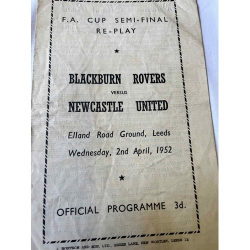 1952 FA Cup Semi final Replay Blackburn v Newcastle United at Elland Road.