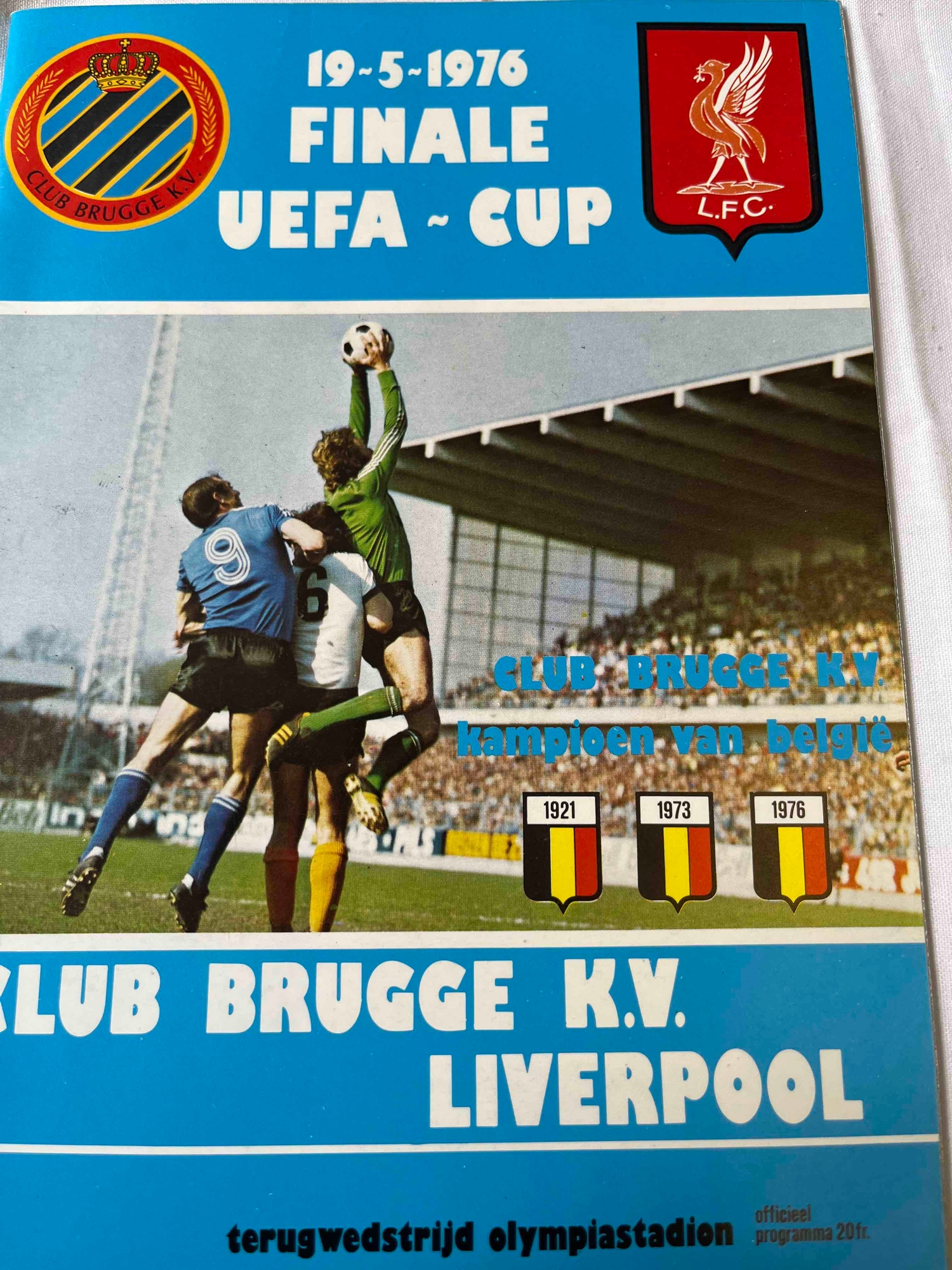 1976 UEFA Cup Final FC Bruges v Liverpool, clean copy