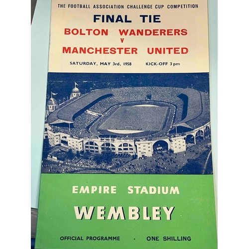 1958 FA CUP Final Programme, Bolton v Manchester United, Great condition