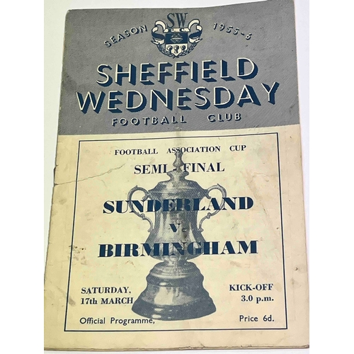 Sunderland v Birmingham City 1956 FA Cup semi Final at Sheffield, signs ...