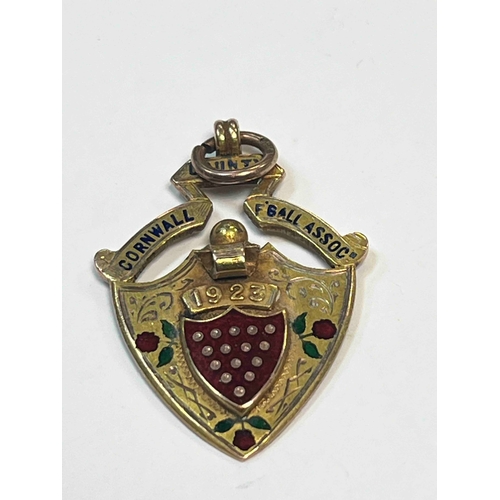 Medal - Cornwall FA 1923, Senior Cup Winners. 6.75 grammes, Lovely Gold ...