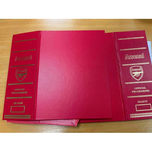 PROGRAMME BINDERS ARSENAL x 2 LARGER SIZE. Club binders in good condition