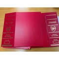 PROGRAMME BINDERS ARSENAL x 2 LARGER SIZE. Club binders in good condition