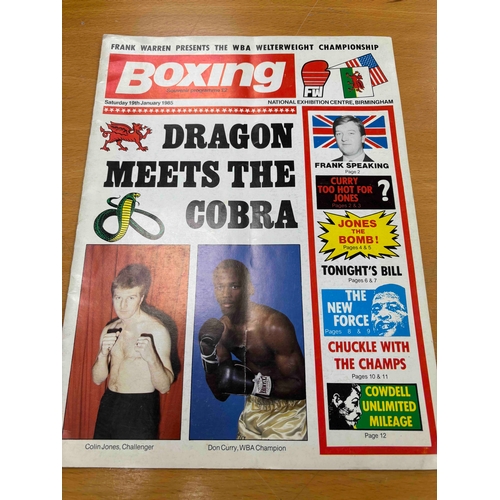 Boxing 1985 WBA Welterweight Championship Programme, Colin Jones v Don ...