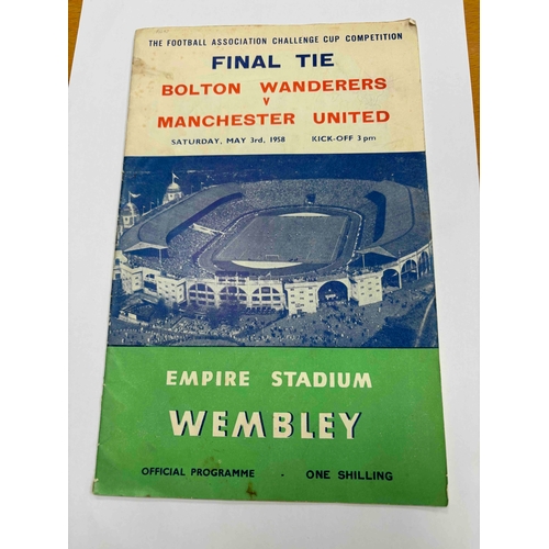 1958 FA Cup Final, Bolton Wanderers v Manchester United, Mark on cover ...