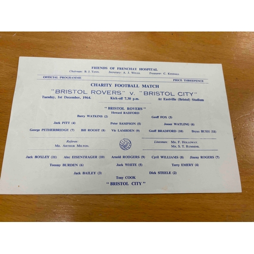 1964/65 Bristol City v Bristol Rovers, Friends of Frenchay Hospital ...