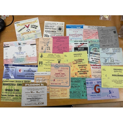25 tickets from the 60's to 90s, includes 1972 FLC S/F Spurs v Chelsea ...