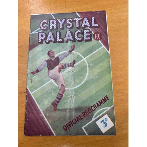 1950/51 Crystal Palace v Millwall, score and attendance noted plus TC ...