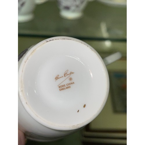 SUSIE COOPER BONE CHINA SEPIA ROSE COFFEE SERVICE