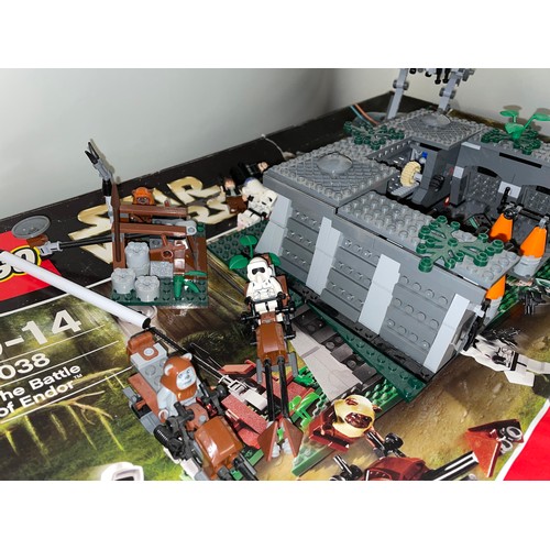 LEGO STAR WARS 8038 THE BATTLE OF ENDOR PRE BUILT WITH BOX AND INSTRUCTIONS