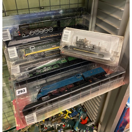 FIVE MODEL STEAM LOCOMOTIVES AND TENDERS INCLUDING THE EVENING STAR ...