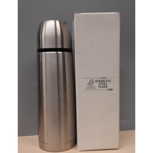 BOX CONTAINING STAINLESS STEEL FLASK, BATTERY CHARGER, AND VARIOUS ...