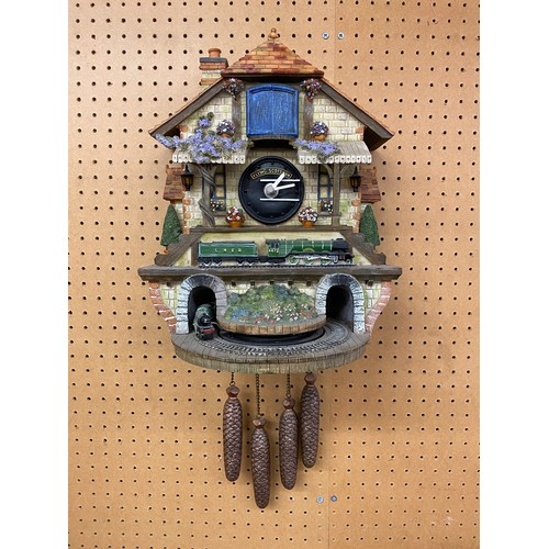 RESIN FLYING SCOTSMAN ELECTRIC CLOCK