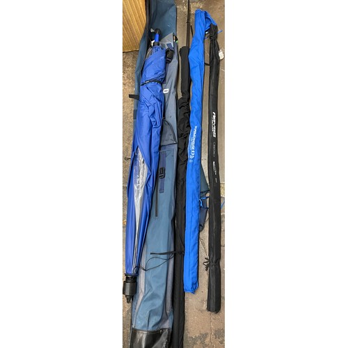 NYLON HOLDALL OF FISHING RODS INCLUDING MAVER 13FT MATCH THREE PIECE ...