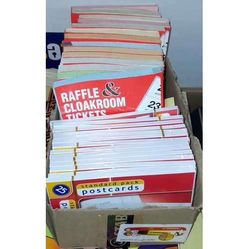 A4 FILE BOX OF STATIONARY INC DOUBLE SIDED TAPE, RAFFLE AND CLOAKROOM ...