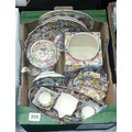 BOX OF VARIOUS CHINTZ, POTTERY