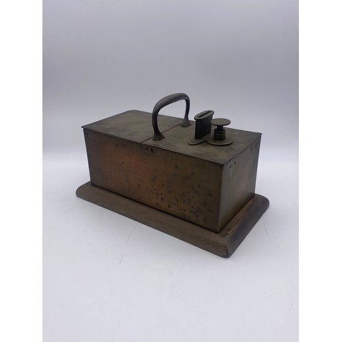19TH CENTURY BRASS TAVERN HONESTY BOX