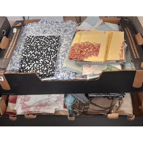 TWO CARTONS - ASSORTED FABRIC SAMPLES