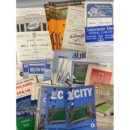 VINTAGE 1950S 60S FOOTBALL PROGRAMMES WEST BROMWICH ALBION, COVENTRY ...