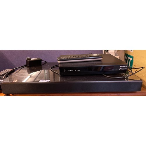 PANASONIC SCALL30T SOUND SYSTEM AND HUMAX FREEVIEW BOX