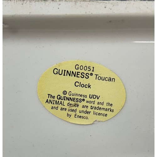 A PORCELAIN ‘GUINNESS TIME’ TOUCAN CLOCK