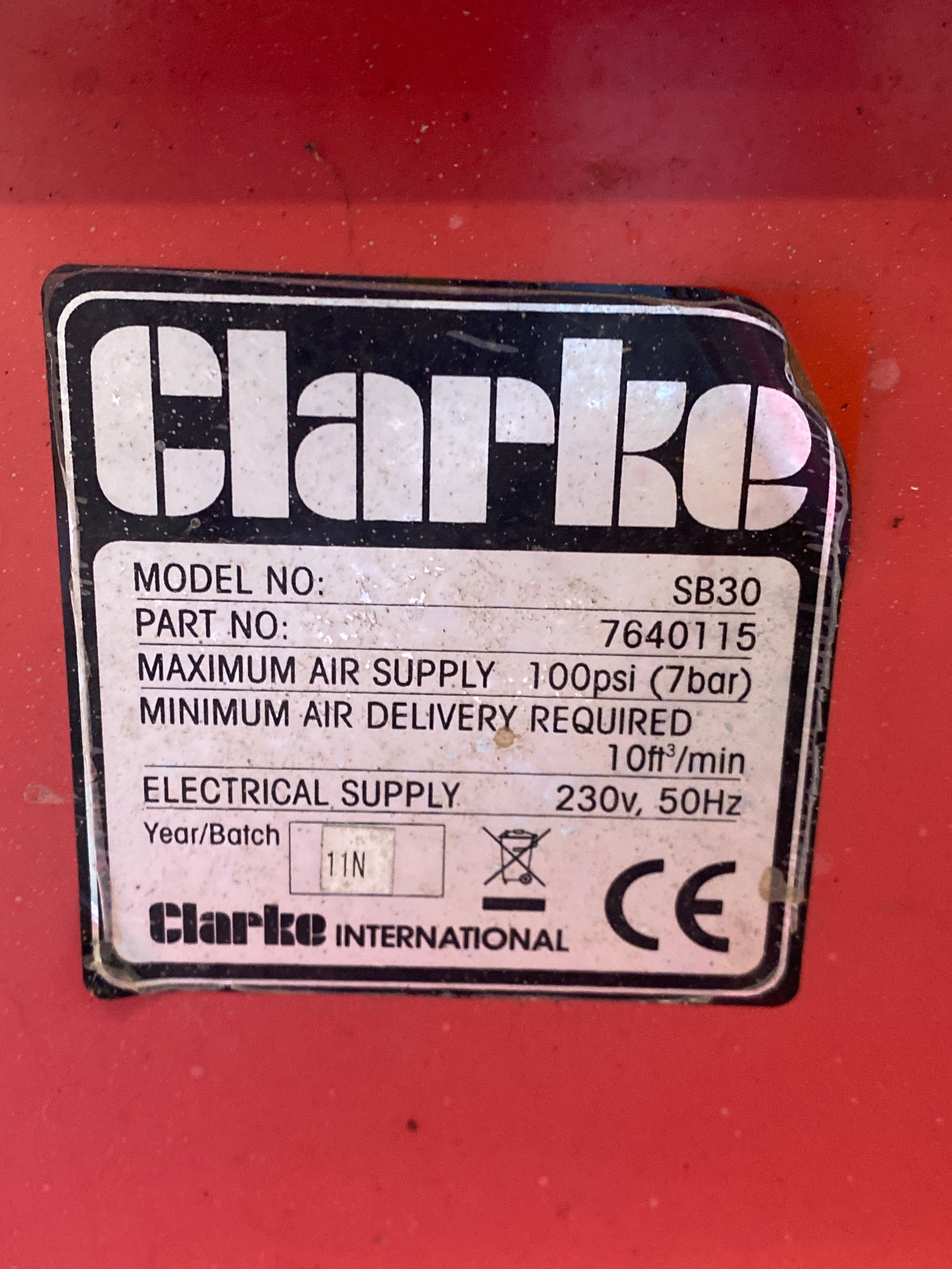 CLARKE SAND BLASTER STATION