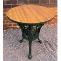 GREEN PAINTED CAST IRON FACE MASK GARDEN PUBLIC HOUSE TABLE