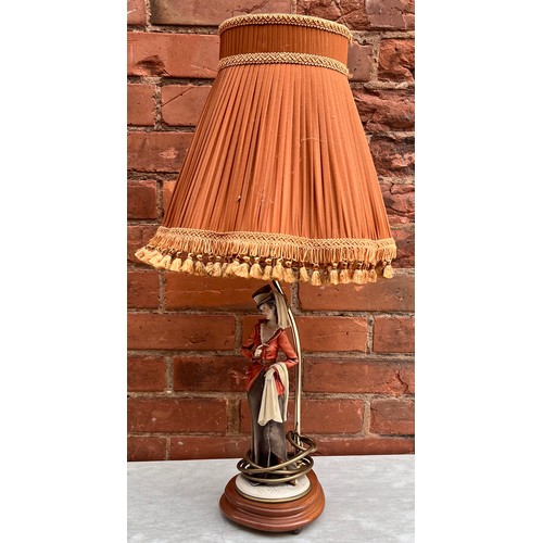 CAPODIMONTE FEMALE FIGURE TABLE LAMP BY B. MERLI