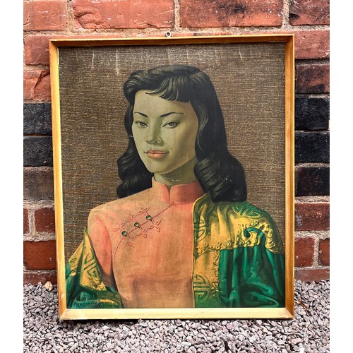 MID-CENTURY PRINT ENTITLED MISS WONG BY TRETCHIKOFF