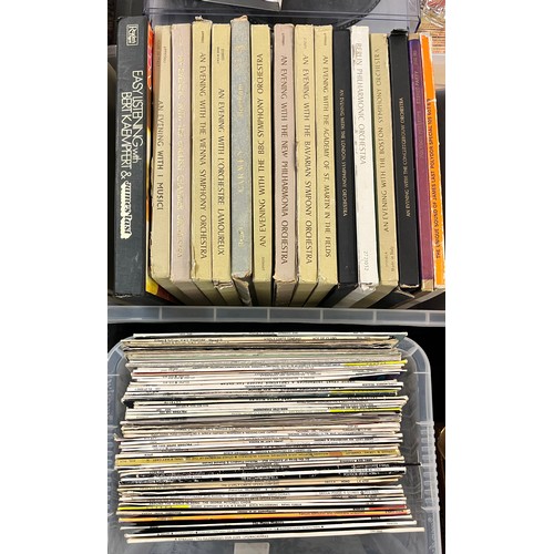 TWO BOXES OF LP RECORDS INCLUDING BOX SETS