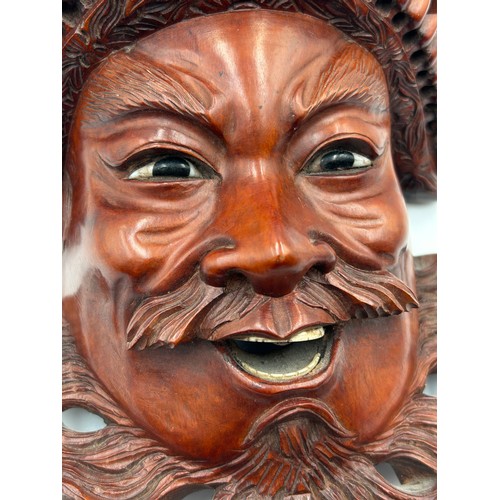 SUPERB QUALITY CHINESE CARVED EMPEROR FACE MASK