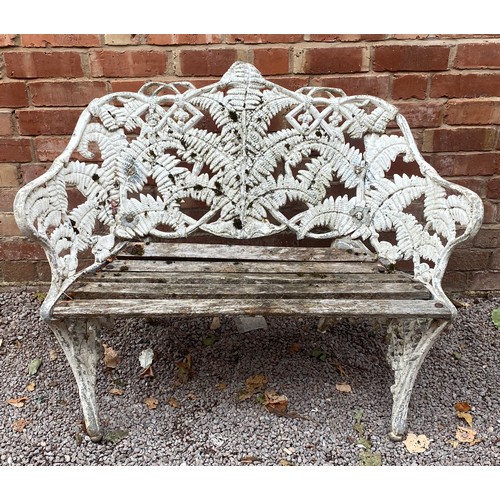 VICTORIAN STYLE CAST IRON FERN BACK GARDEN BENCH