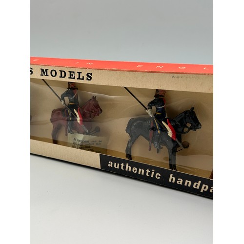 BRITAINS HANDPAINTED LEAD SOLDIER MODELS OF THE QUEENS ROYAL LANCERS